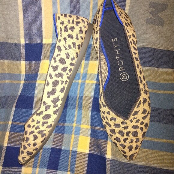 Rothy's | Shoes | Size 75 Rothys The Loafer Leopard Animal Print Pointy ...